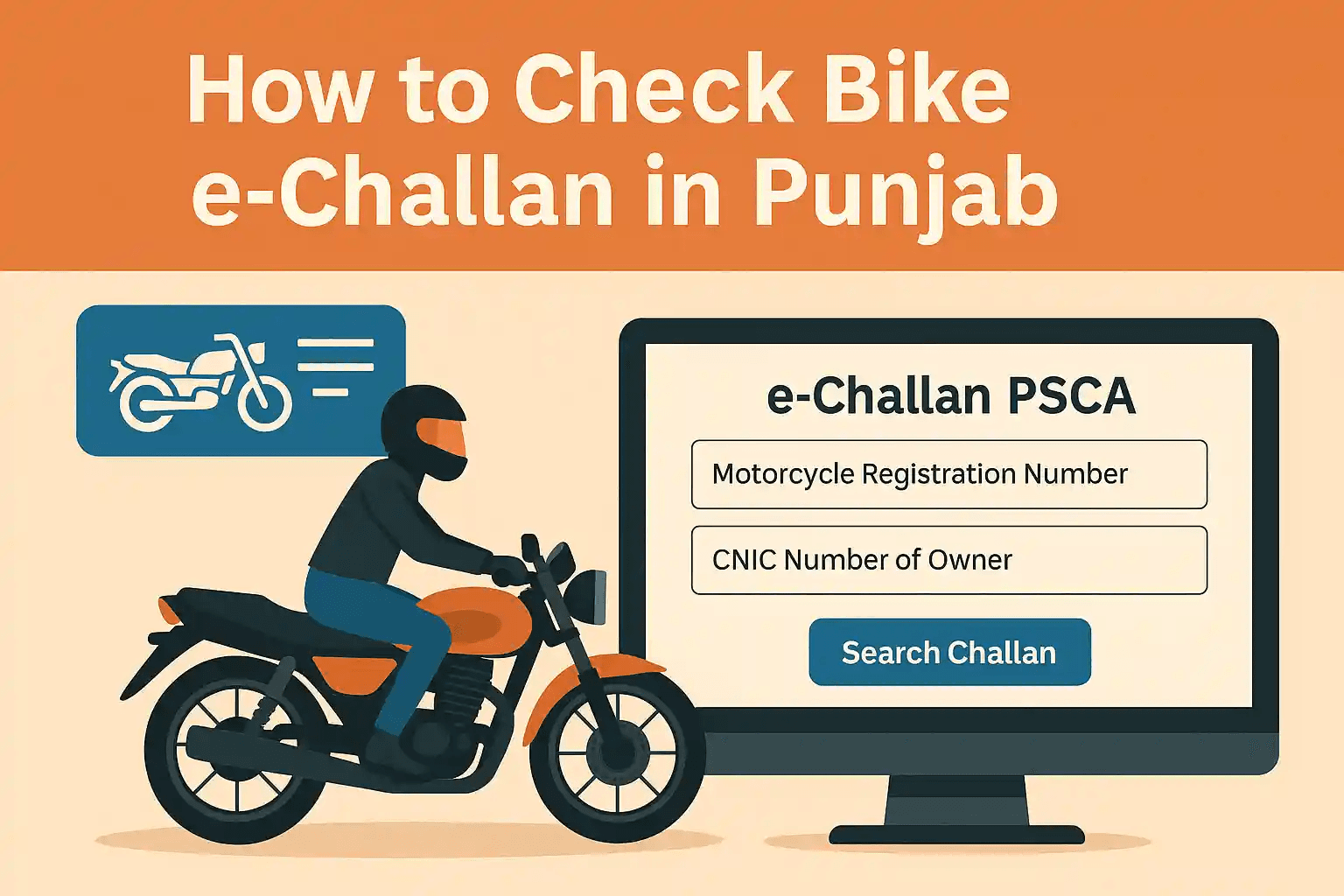 How to Check Bike e-Challan in Punjab — Motorcycle Guide